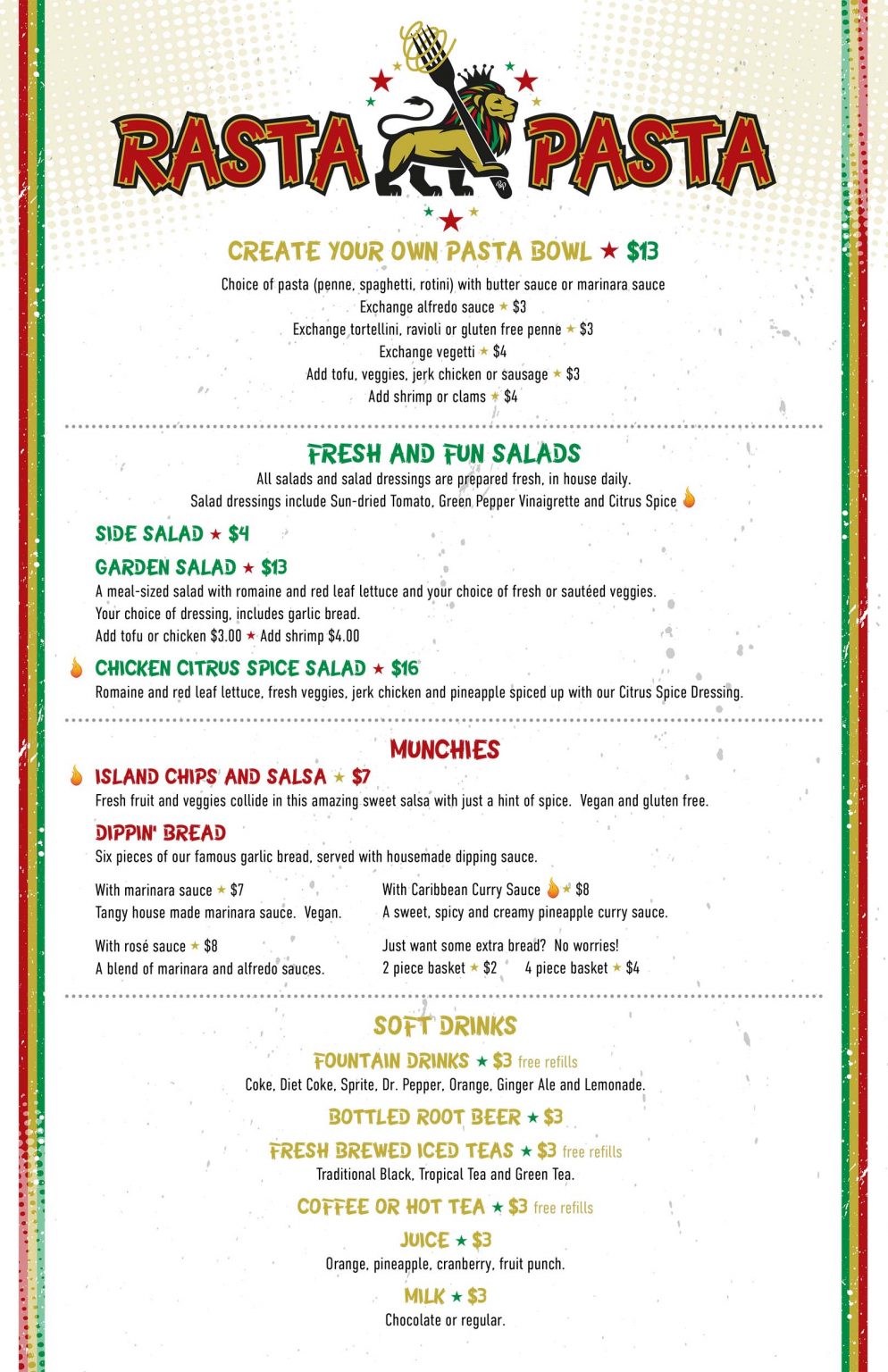 Food & Drink - Rasta Pasta